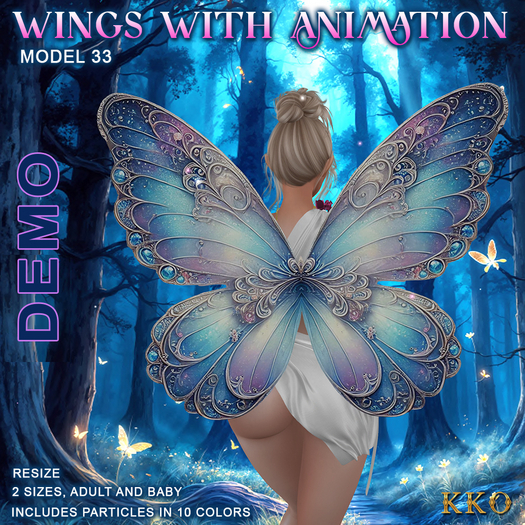 Second Life Marketplace - [KKO] Wings with animation - Model 33 DEMO